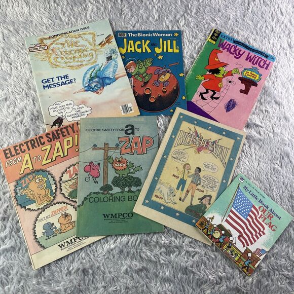 Accents | Vintage Childrens Comic Books Lot Of 7 Wacky Witch Bionic ...